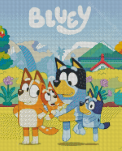 Bluey Cartoon - Diamond Painting - DiamondPaint.PRO