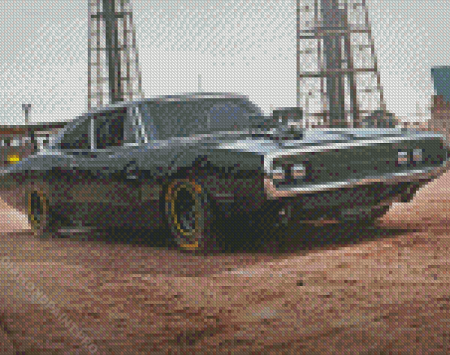 Doms Charger Car - 5D Diamond Painting - DiamondPaint.PRO