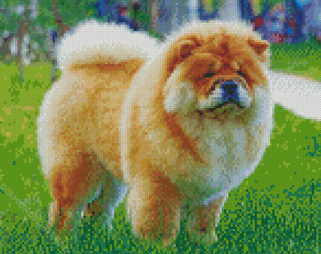 Aesthetic Chow Chow Dog - Diamond Painting - DiamondPaint.PRO