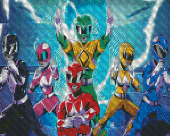 Mighty Morphin Power Rangers - Diamond Painting - DiamondPaint.PRO